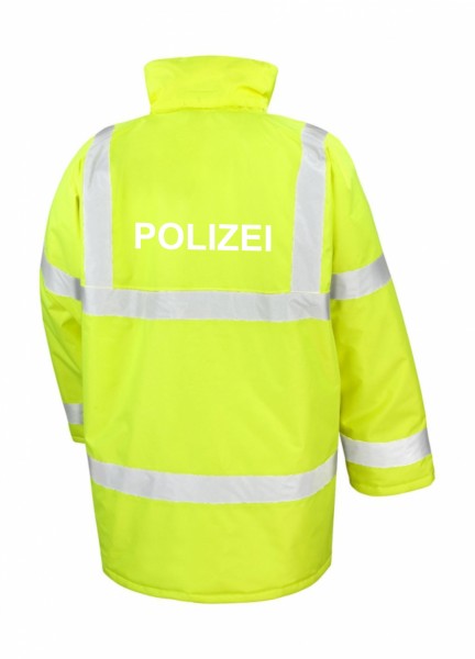 Core High Viz Motorway Coat mit reflektierendem POLIZEI - Schriftzug ...